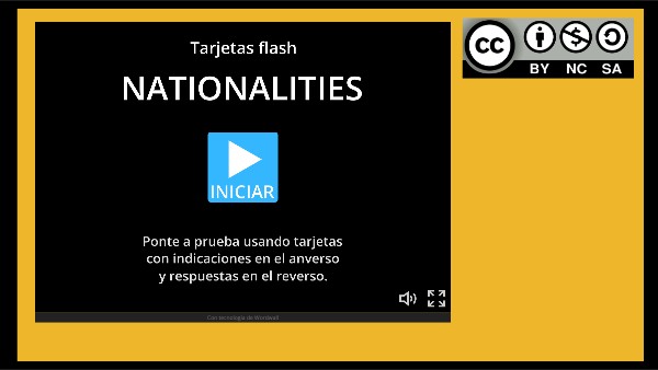 FLASH CARDS ON NATIONALITIES | Genially