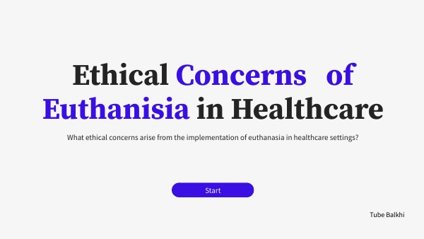 Euthanasia - Tuba Balkhi | Genially