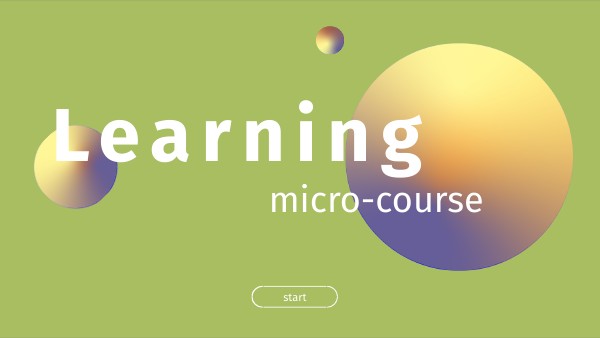 Learning micro-course