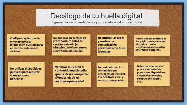 Decálogo de tu huella digital | Genially