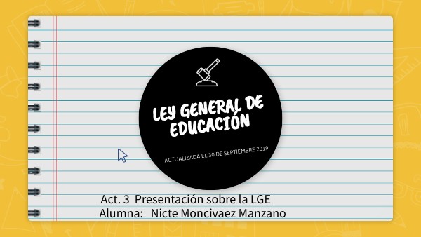 PRESENTACIÓN LEY GENERAL DE EDUCACIÓN | Genially
