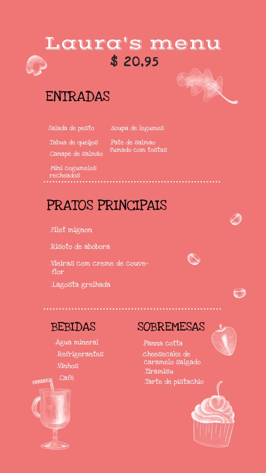 Menu da Laura
