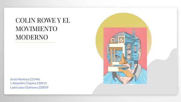 Colin Rowe | Genially