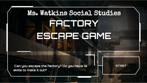FACTORY ESCAPE GAME