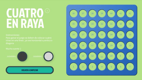 Juego cuatro en raya | Genially