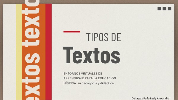 tipos de textos | Genially