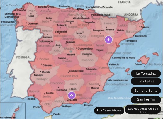 Spain - interactive map