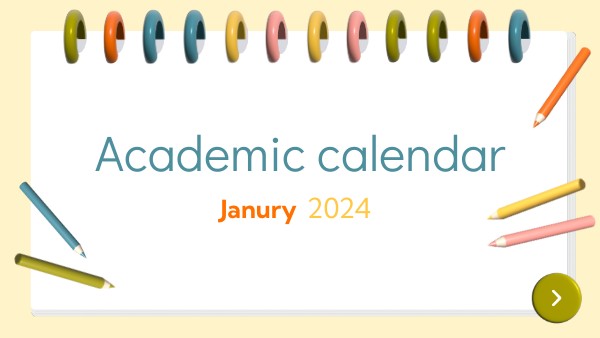 January Academic Calendar