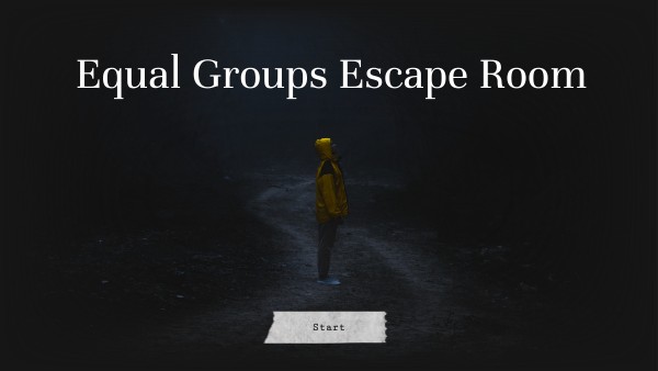 Equal Groups Escape Room