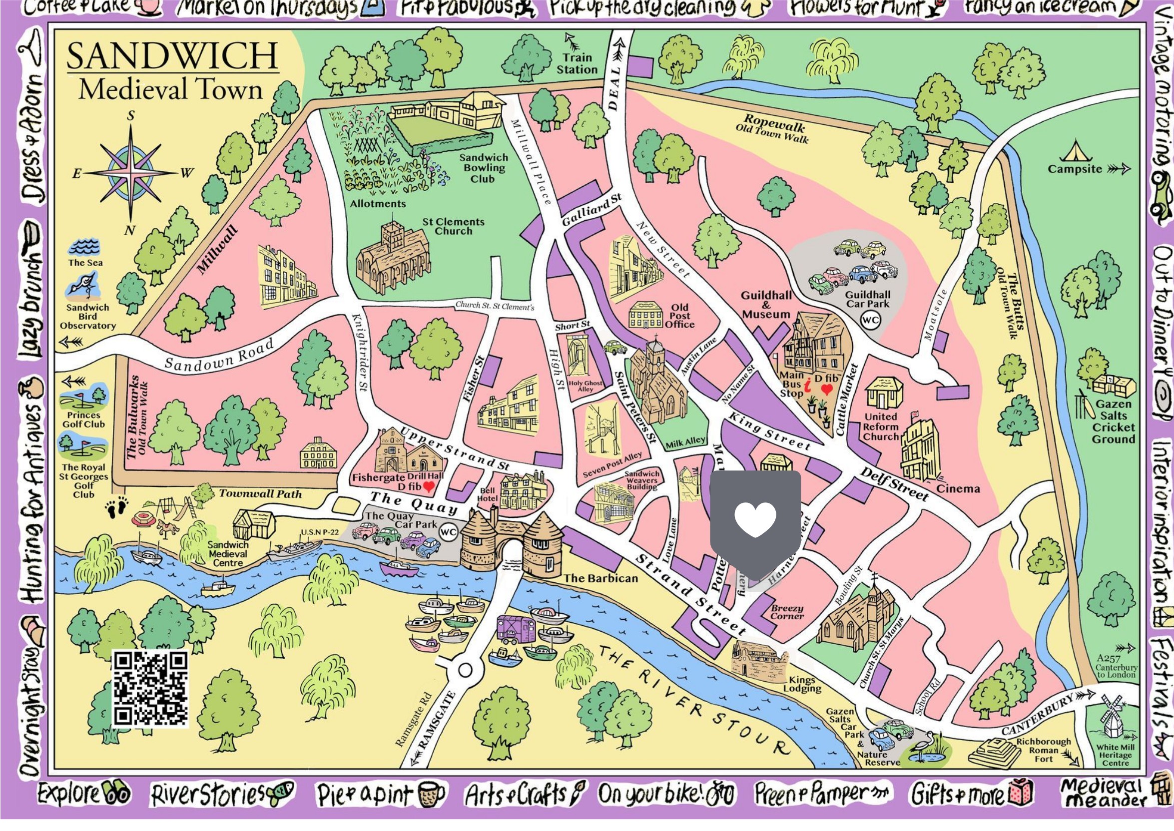 Sandwich Town Map - Friperie | Genially