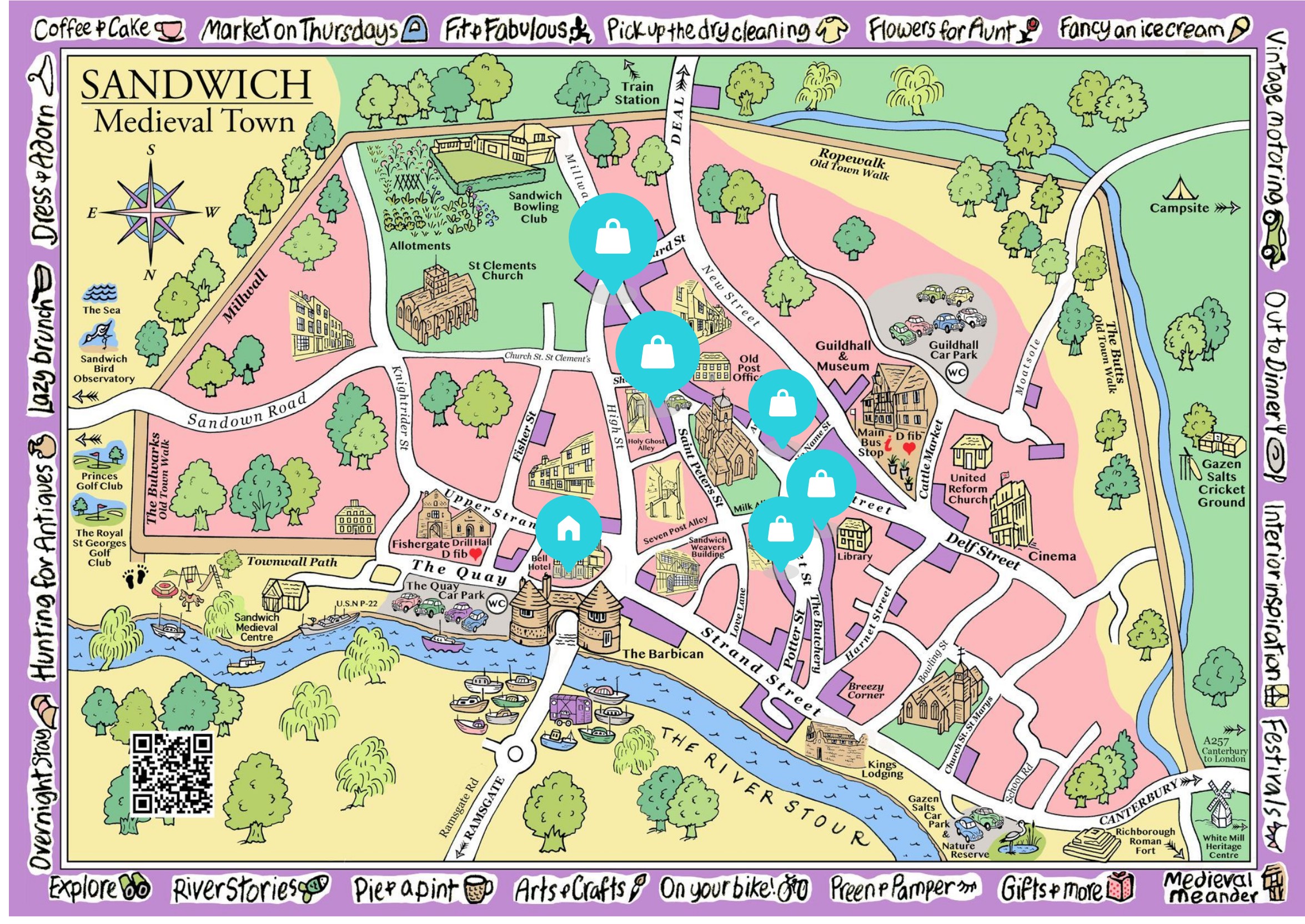 Sandwich Town Map | Genially