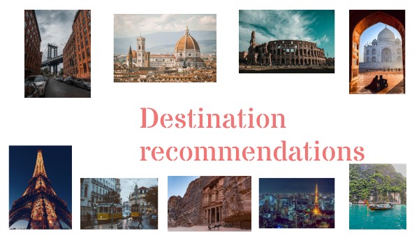 Destination recommendations