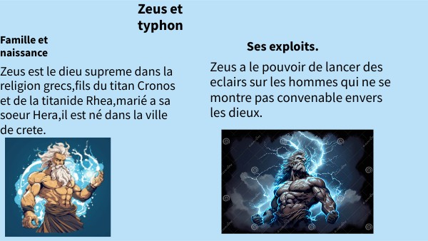 zeus et typhon | Genially