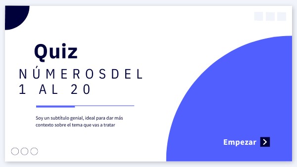 Quiz algunos números del 1 al 20 | Genially