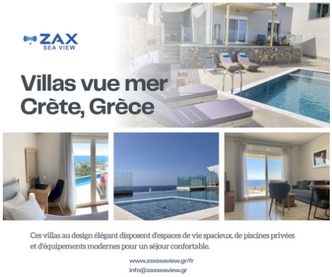 Villas vue mer Crète, Grèce | Zax Sea View Villas