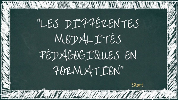 Les différentes modalités de formation | Genially