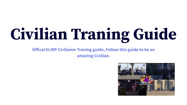 EIJRP Civilian Training Guide | Genially