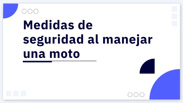 Medidas de seguridad al anadar en una moto