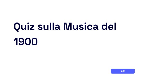 Quiz sulla Musica del 1900