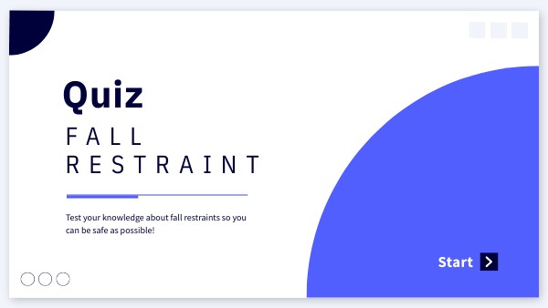 Fall Restraint Quiz | Genially