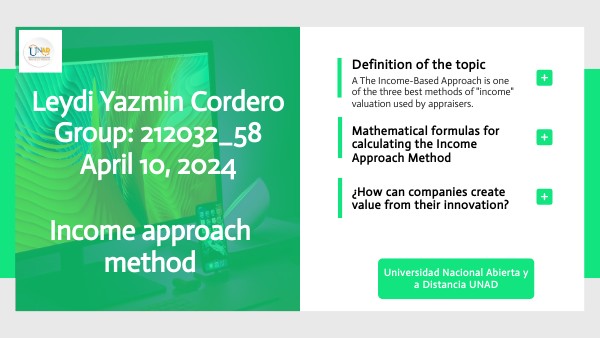 Income approach method | Genially