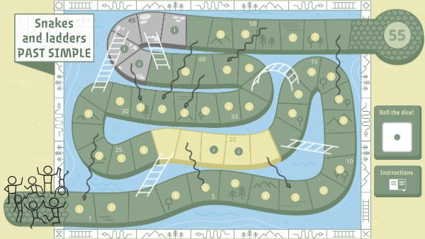 Snakes and Ladders PAST SIMPLE | Genially