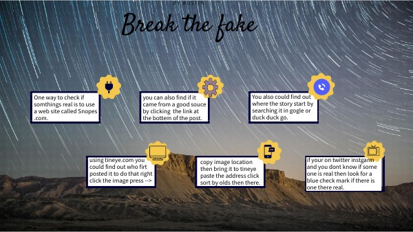 break the fake | Genially