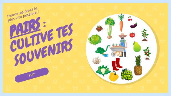 Jeu des Paires Animaux | Genially