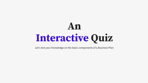 Basic Interactive Quiz | Genially
