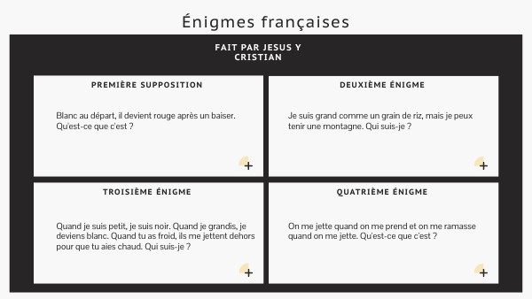 enigmes en francaiis