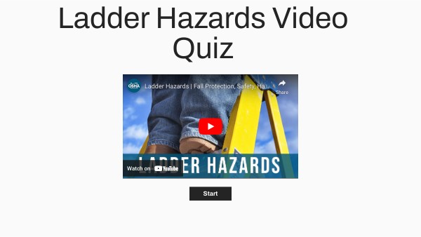 Ladder Hazards Video Quiz | Genially