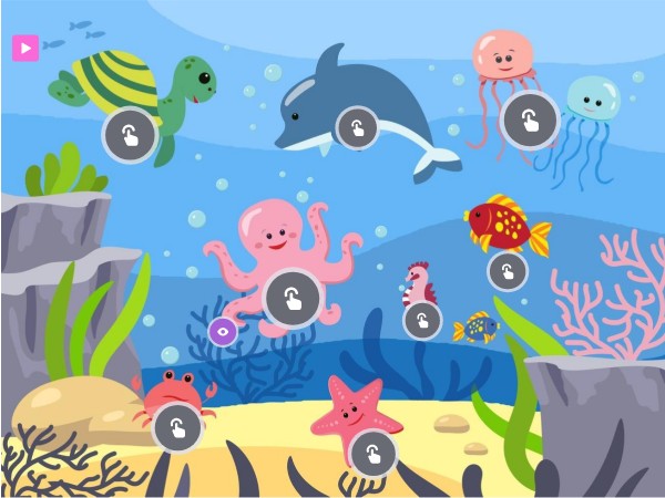 Imagen interactiva. Sea animals | Genially