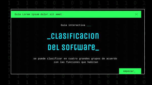 Infografia sobre la clasificacion del software | Genially