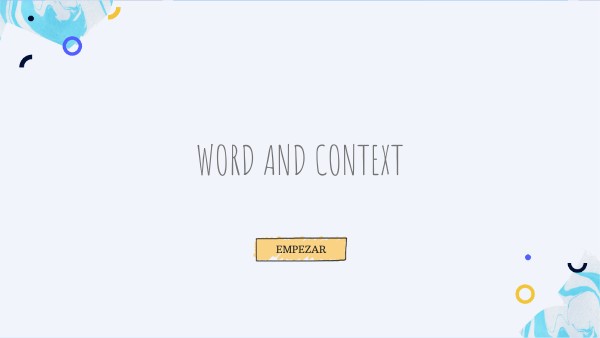 Word and context | Genially