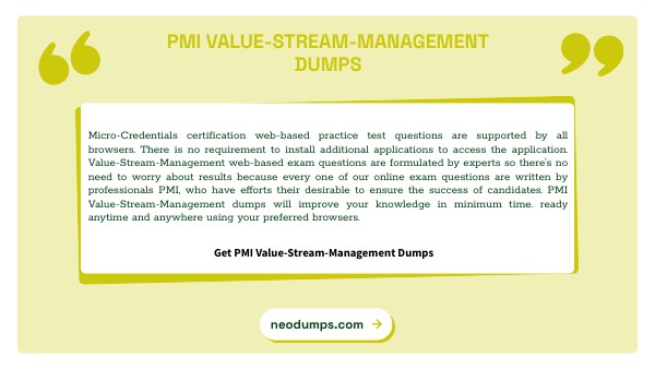 PMI Value-Stream-Management PDF Dumps