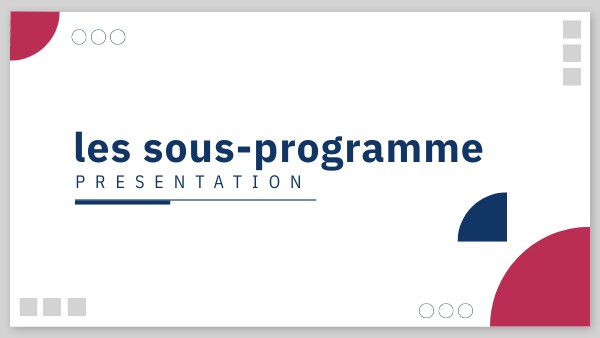 les sous-programmes | Genially