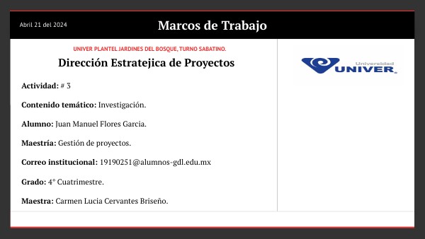 Marcos de trabajo | Genially