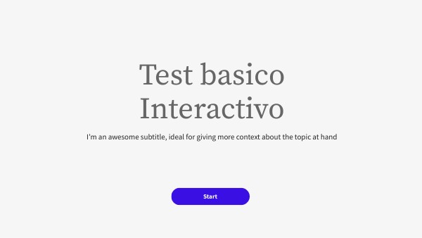 Basic Interactive Quiz | Genially