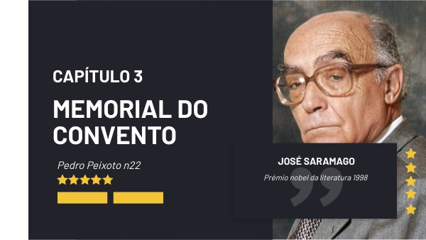 Memorial do Convento - Capitulo III | Genially
