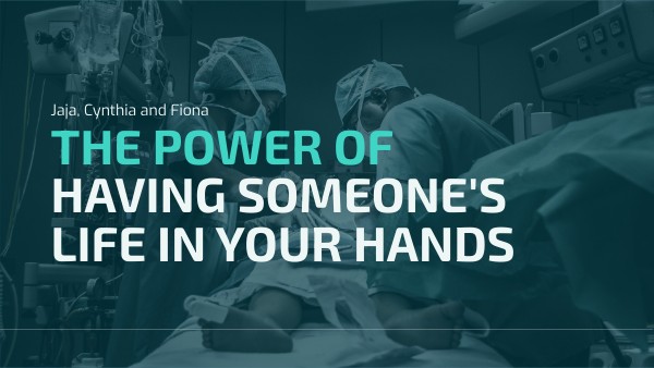 The power of having someone’s life in your hands