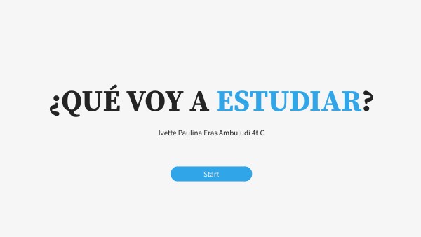 ¿Qué voy a estudiar?