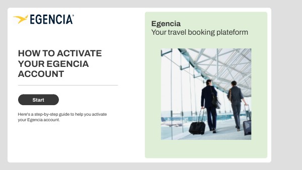 Egencia - Activate account | Genially