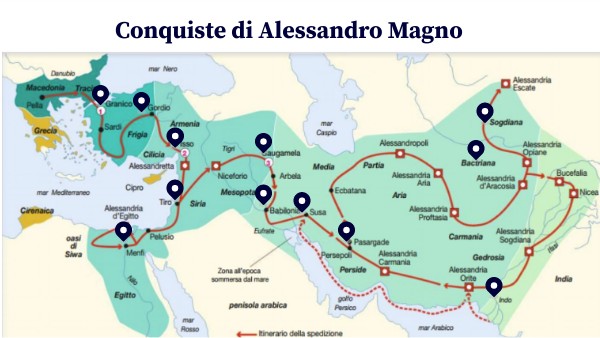 Mappa interattiva su Alessandro Magno | Genially