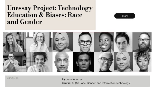 Unessay Project: Technology Education & Biases: Race and Gender