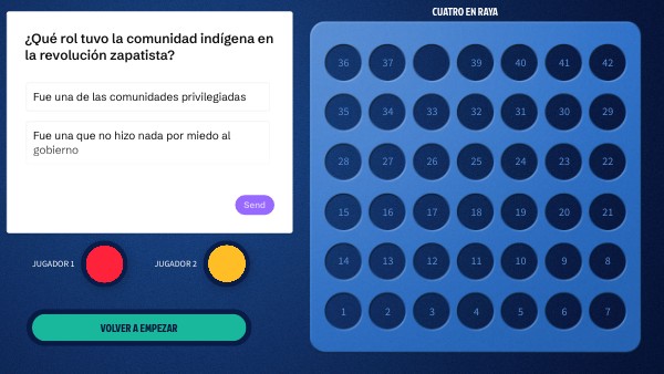 Juego cuatro en raya