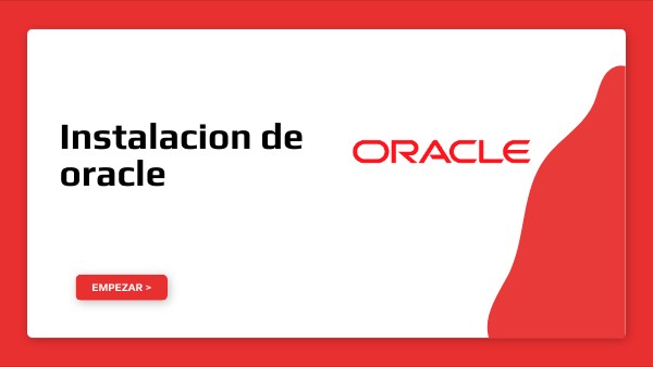 Instalacion de oracle | Genially