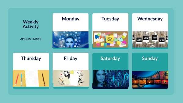 WEEKLY CALENDAR | Genially