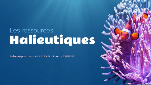 Diaporama SVT: ressources halieutiques | Genially