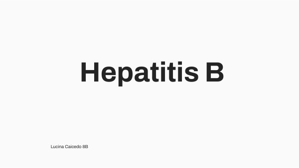 Hepatitis B | Genially