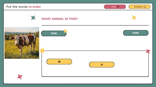 Put the words in order | Genially